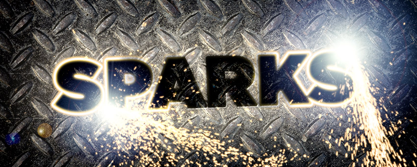 Plasma Cut Text With Shooting Sparks | Design Panoply