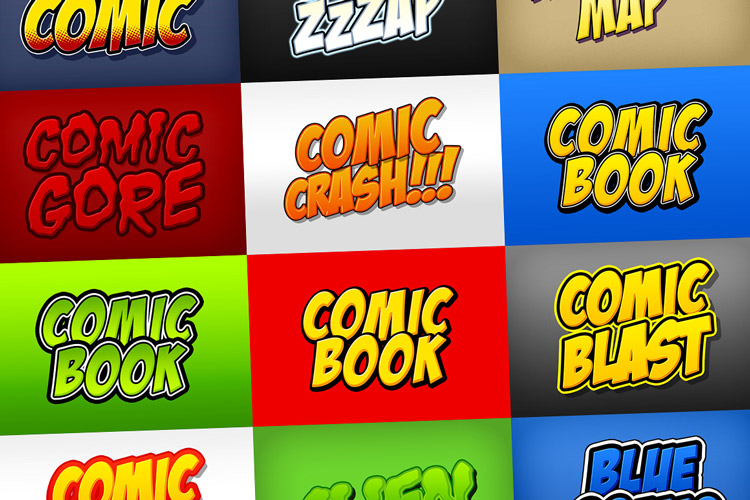 Comic Book And Cartoon Styles Pack Design Panoply